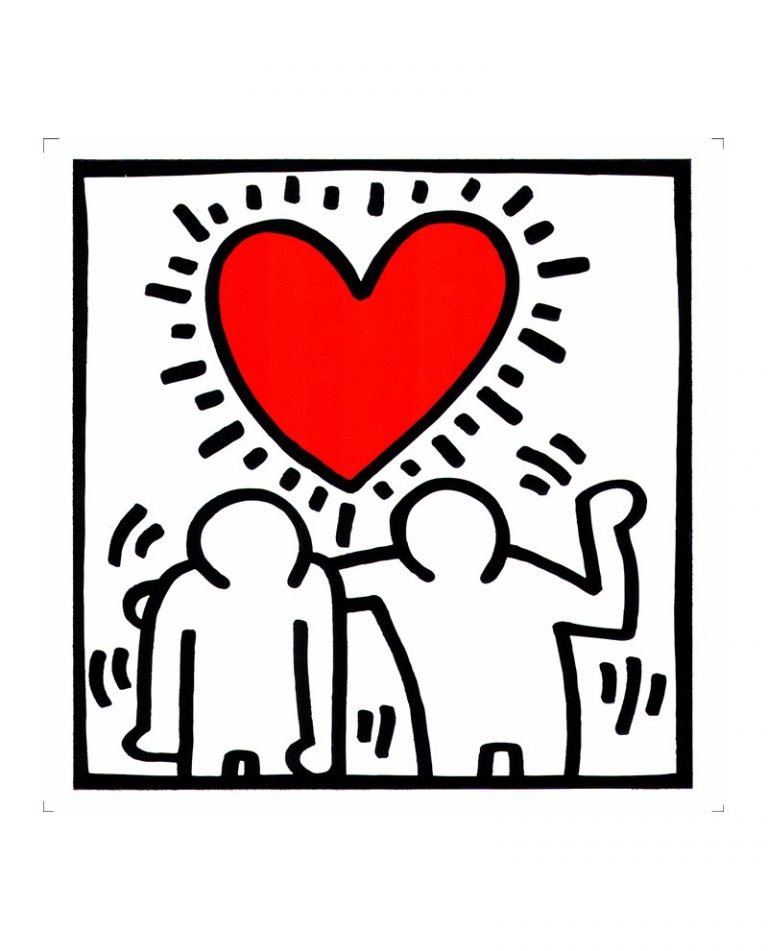 keith-haring-corazon-y-amistad-arte-graffiti-en-cuadro-cuadro ...